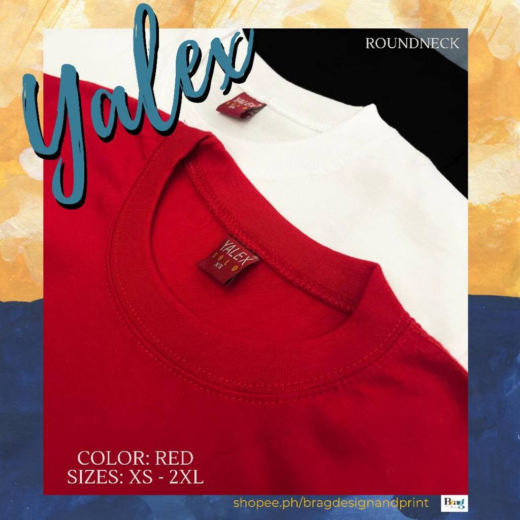 YALEX RED | ROUNDNECK | Red Label Plain Shirt | Shopee Philippines