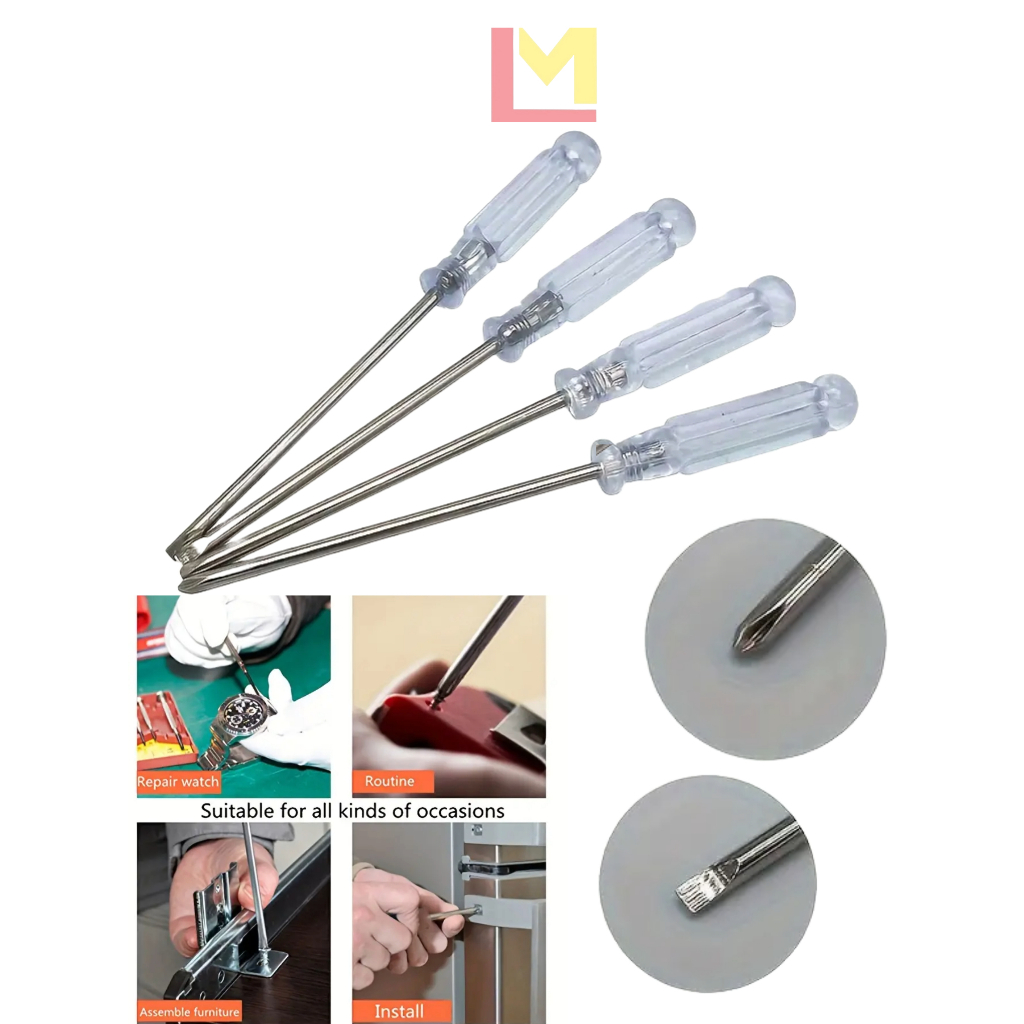 LM 1Pcs 3mm Tips Scredriver Cross Head Screw Driver Set Plastic Handle ...