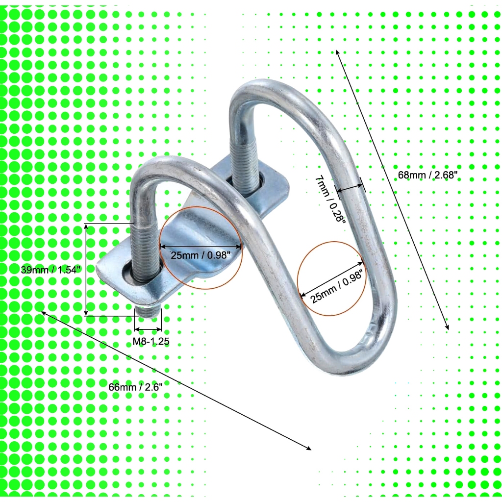 25mm Double U-Shape Clamp for Farm Greenhouse Awning Frame Top Rail ...