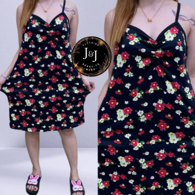 Affordable Pambahay Bestida Dress V-NECK STYLE Spaghetti Dress / 32 ...