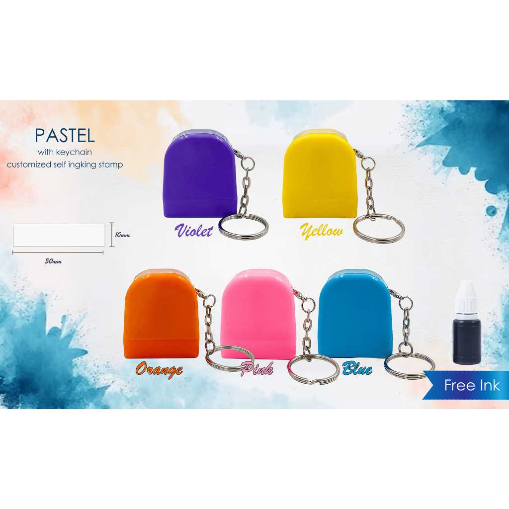iStamp PASTEL | Customized Self Inking Stamp + Free Ink | Shopee ...