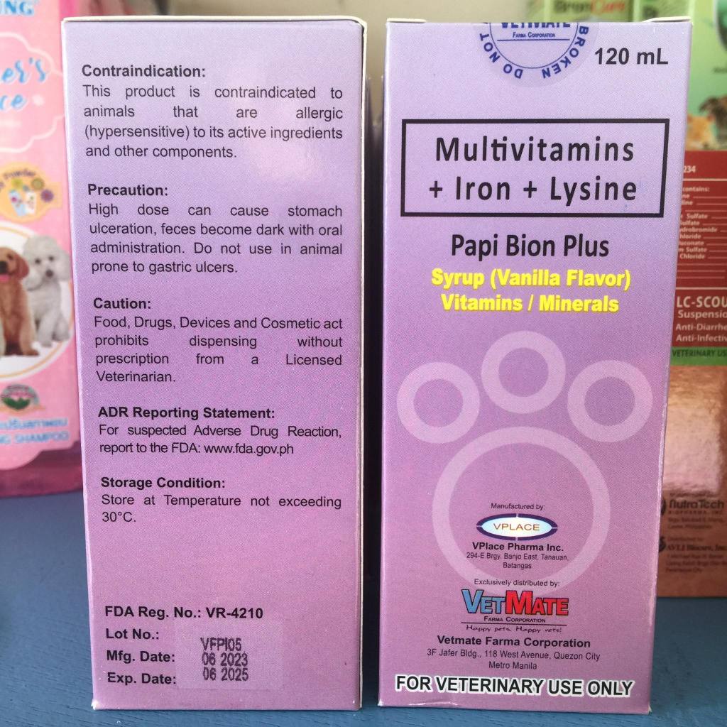 Papi Bion Plus Syrup for Dogs and Cats 120ml | Shopee Philippines