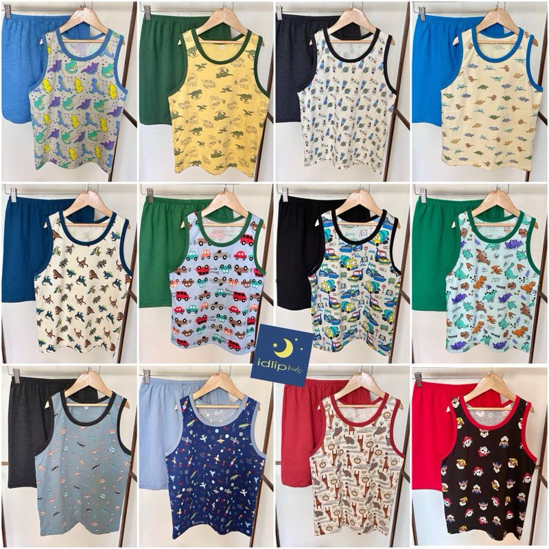 Idlip kids Boys XL(7-10yo) Cotton Sando Shorts Set | Shopee Philippines