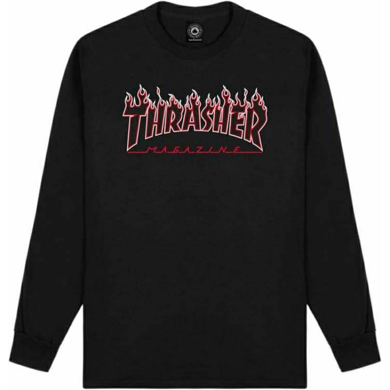 THRASHER FLAME LOGO LONG SLEEVE | Shopee Philippines