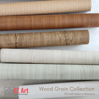 3D Wood Grain Collection Wall Sticker Furniture Renovation Sticker ...