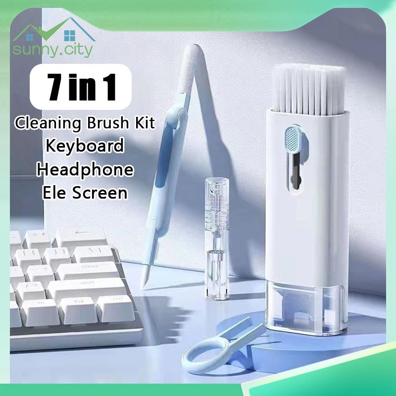7-in-1 Computer Keyboard Cleaner Brush Kit Earphone Soft Pen Stick ...