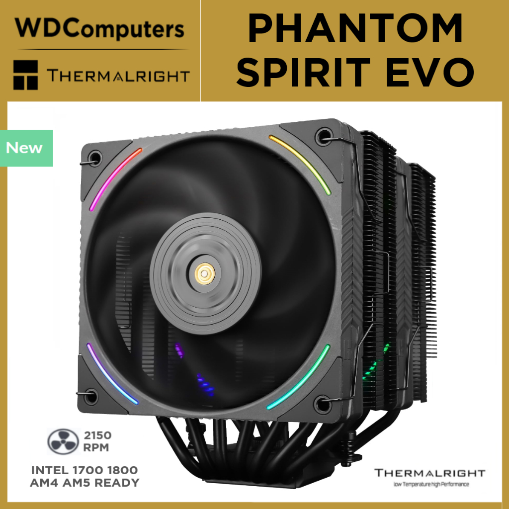 Thermalright Phantom Spirit 120 EVO CPU Air Cooler, 7 Heat Pipes Dual ...