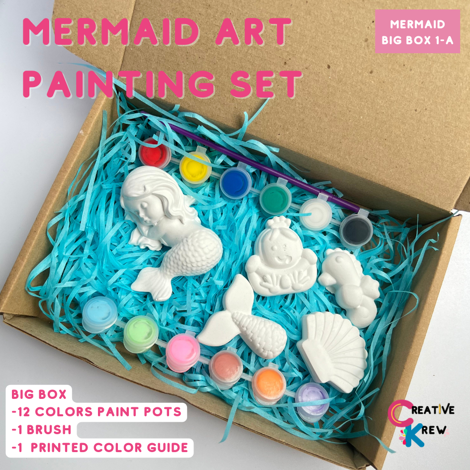 MERMAID BIG BOX SET PLASTER PAINTING SET AND PARTY GIVEAWAYS GIFTS ...