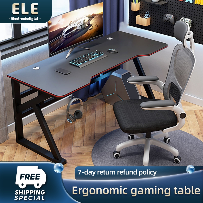 Computer Table 100/120/140CM Gaming Table Computer Desk Desktop Home ...