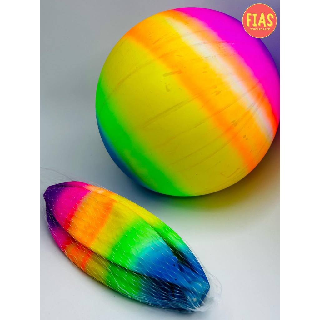 Rainbow Color Summer Beach Ball 25cm / FIAS Toys B20 | Shopee Philippines