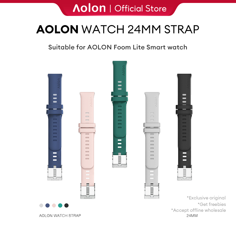 Aolon Smart Watch Strap 24mm Silicone Wristband For Foomlite Smartwatch ...