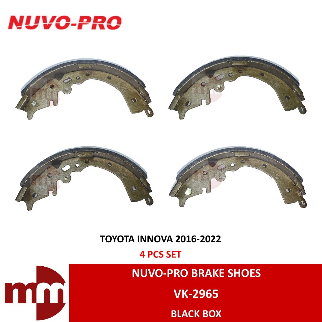 NUVO PRO Brake Shoe for TOYOTA INNOVA 2016-2022 REAR VK-2965 | Shopee ...