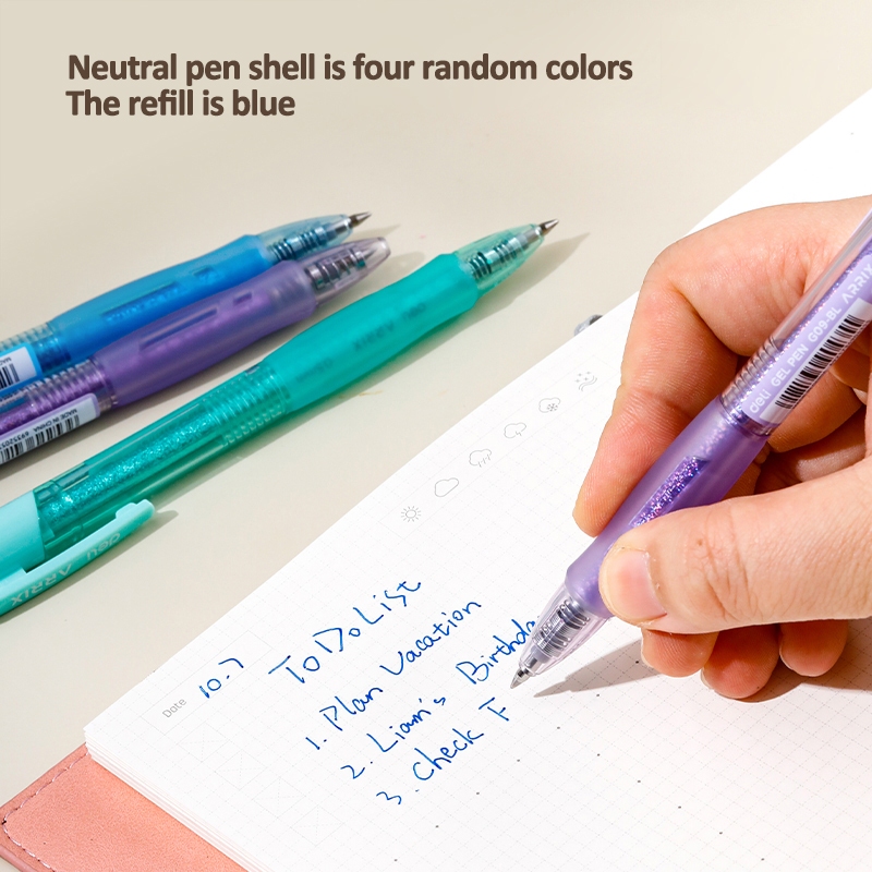Deli Press Gel Pen 0.5mm Black Signature Pen Writing Ballpen Office ...
