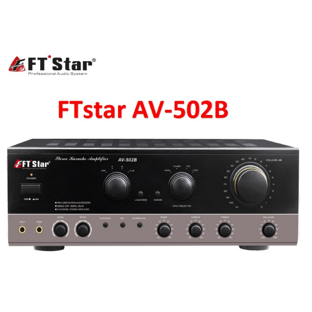 FT-Star AV-502B Professional Karaoke Stereo Mixing Amplifier 500WX2 ...