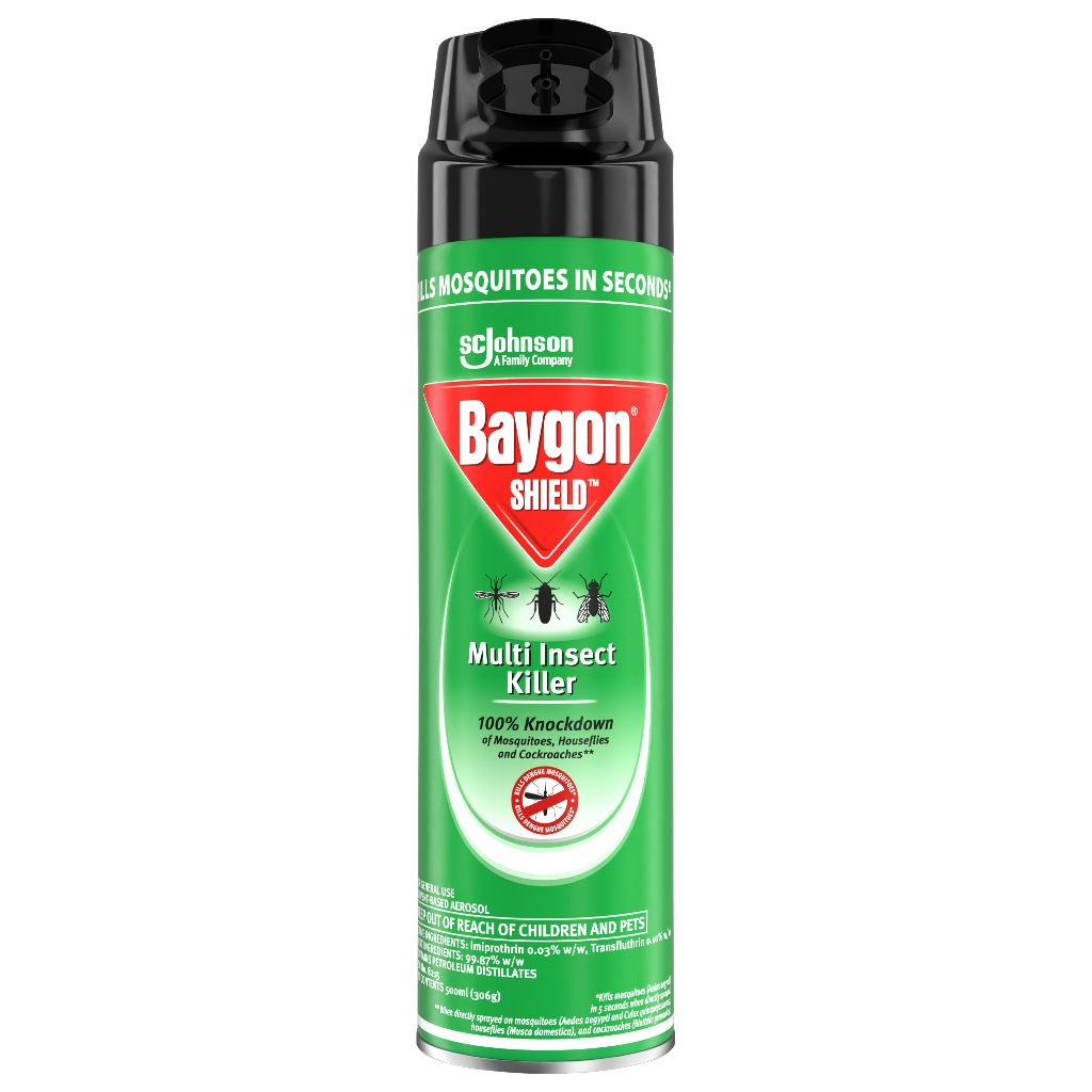 Baygon Shield Multi Insect Killer Green 500Ml | Shopee Philippines