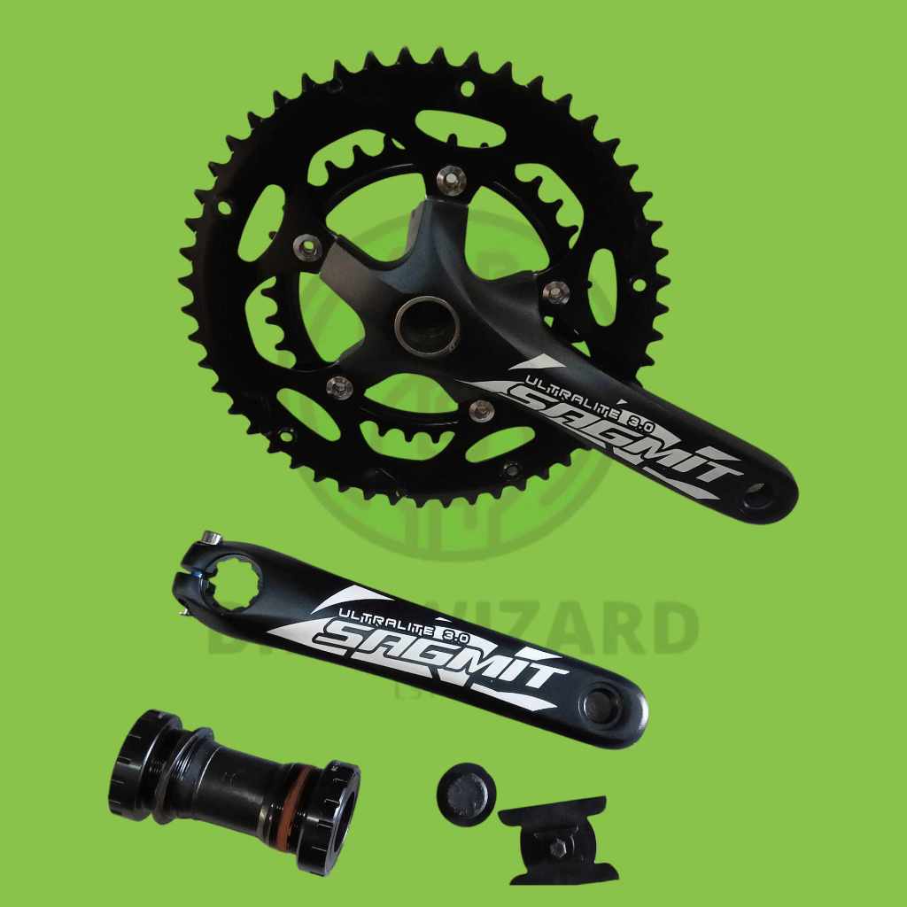 SAGMIT ULTRALITE HOLLOWTECH 3.0 ROAD BIKE CRANK SET 34/50T*170mm WITH ...