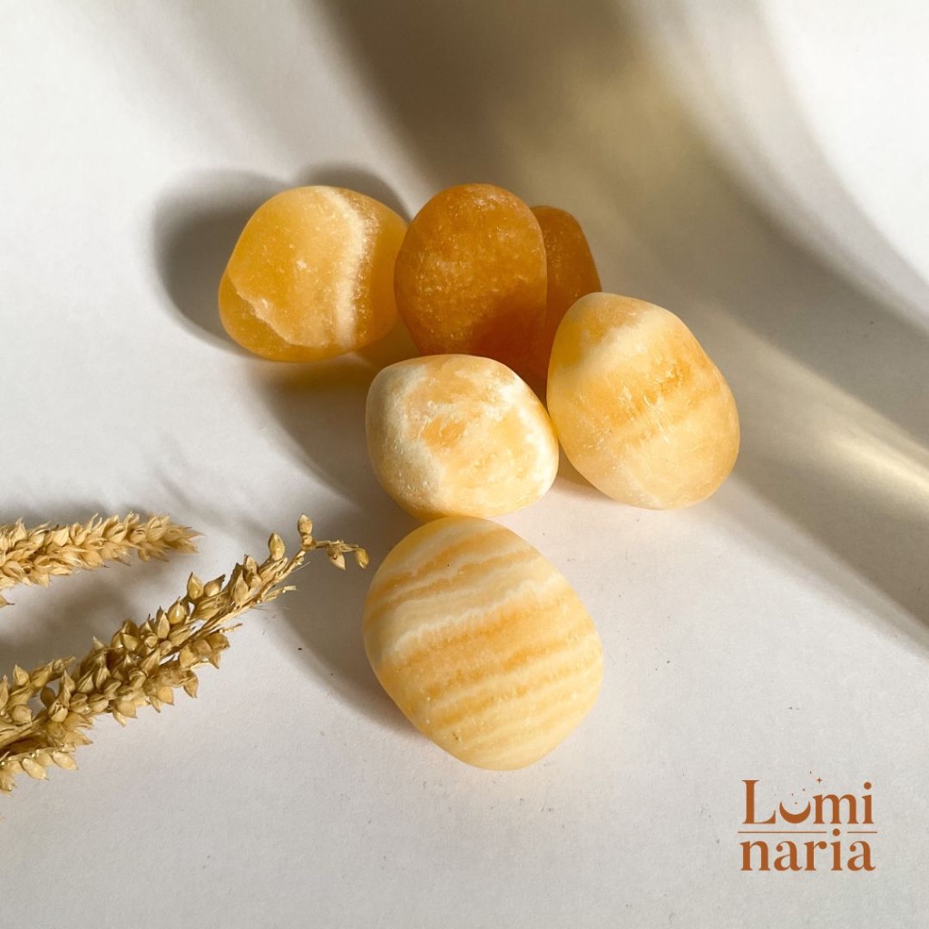 Yellow Calcite | Matte | Tumbled Stone | Positivity – Confidence – Joy ...