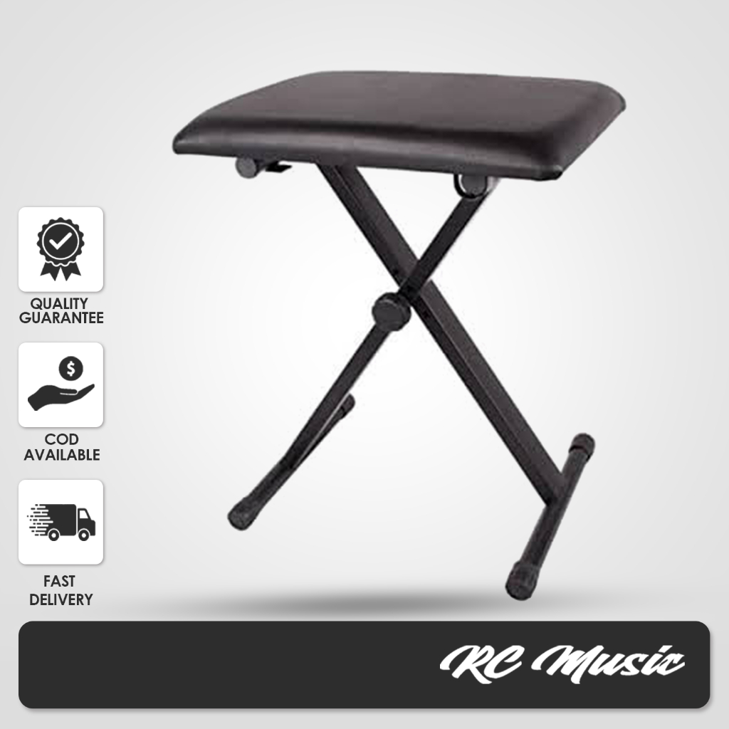 RC Music Piano Keyboard Iron Musical Bench Chair w 3 Height Mode Padded ...