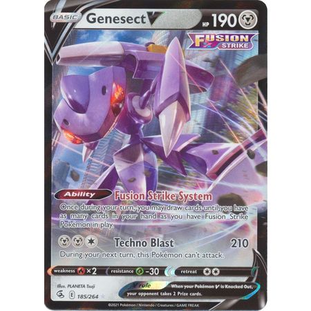 Genesect V - 185/264 - Ultra Rare Sword & Shield: Fusion Strike Single ...