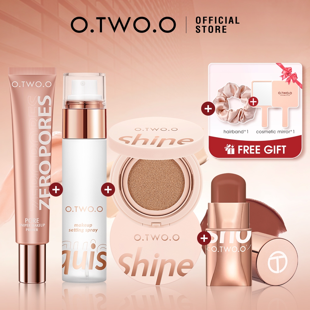 O.TWO.O Facial Makeup Set 3-in-1 Blush + Moisturizing Cushion + Makeup ...