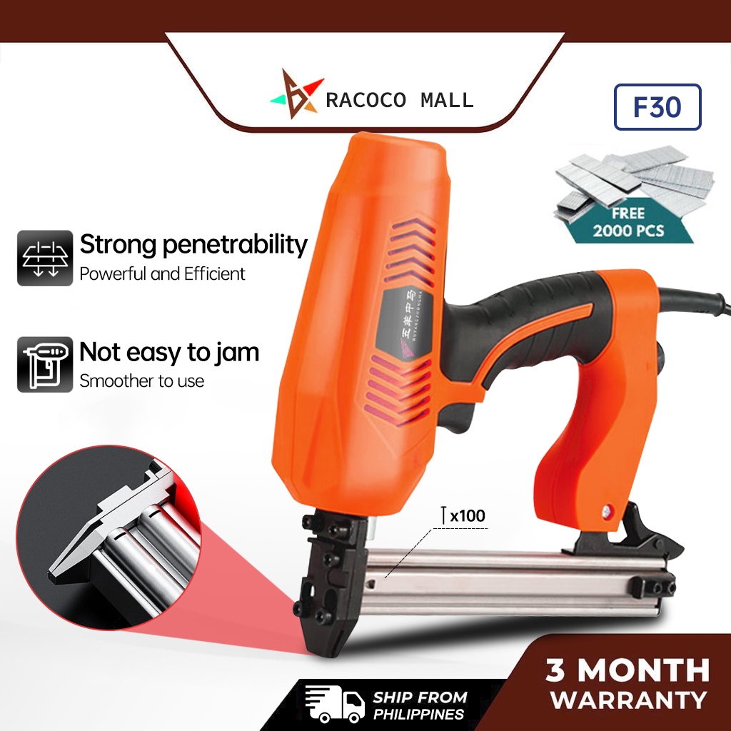 Portable 220V Electric Nail Gun Air Tacker Gun Pneumatic Nail Gun Heavy ...