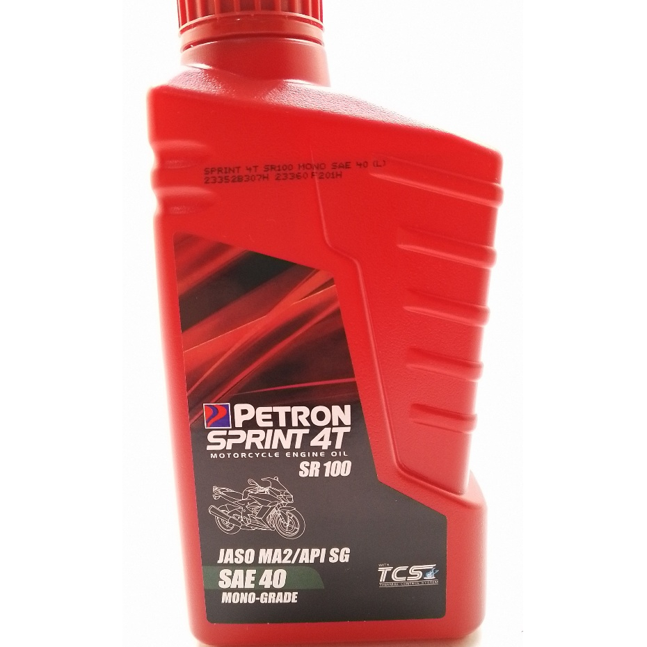 PETRON SPRINT 4T SR100 MONO-GRADE MOTORCYCLE OIL SAE 40 1LITER | Shopee ...
