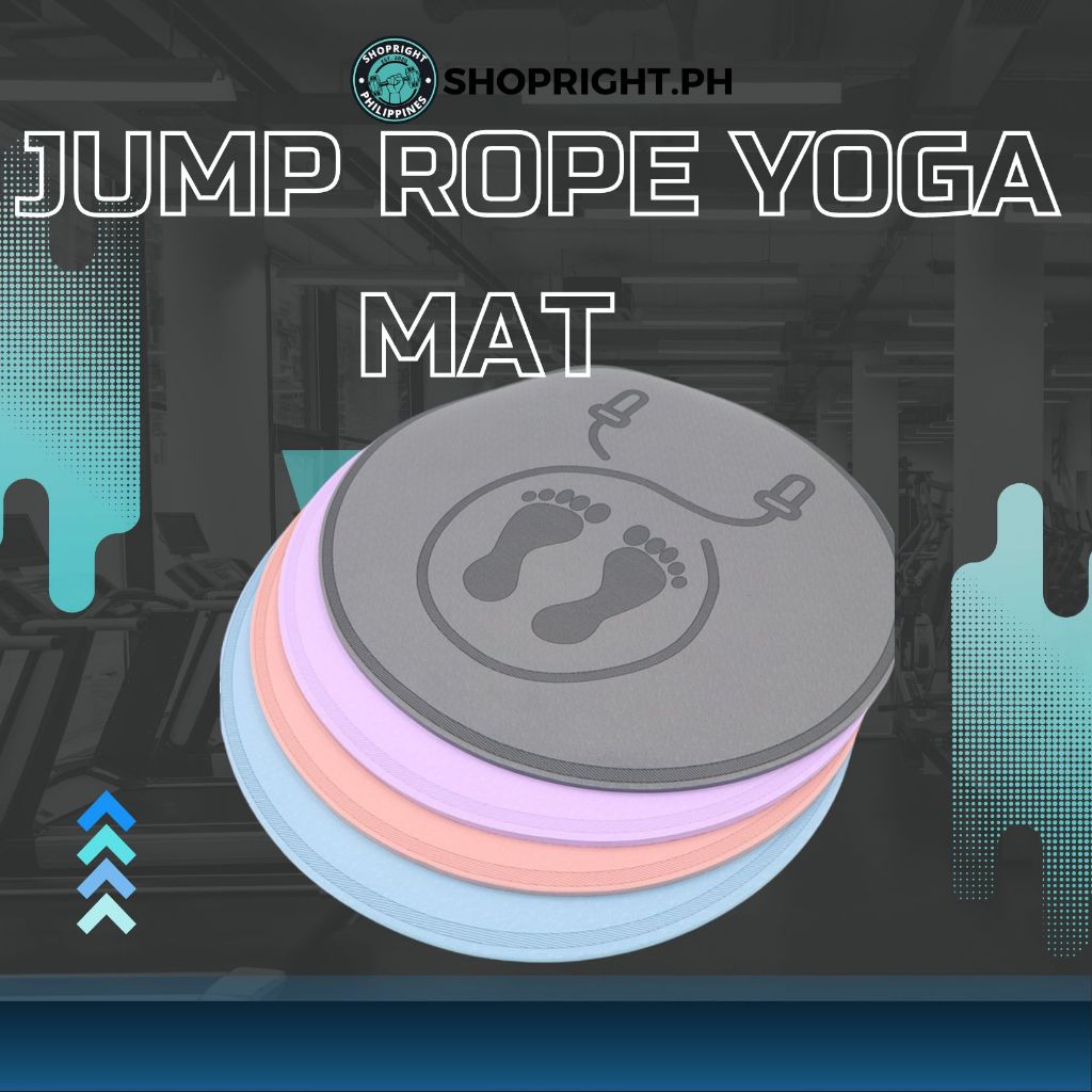 6mm Thick Jump Rope Yoga Mat Exercise Cushioning Mute Yoga Mat Sound ...