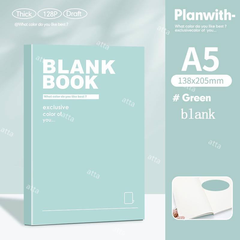 128Sheets A5/B5 Color Super Thick Notebook Line Blank Notepad Colorful ...