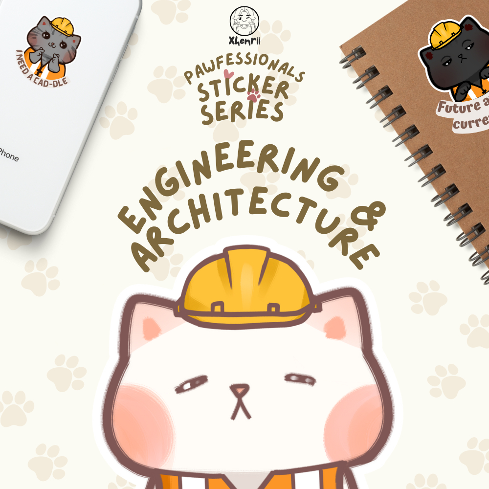 Pawfessional Engineering and Architecture Students Stickers Series by ...