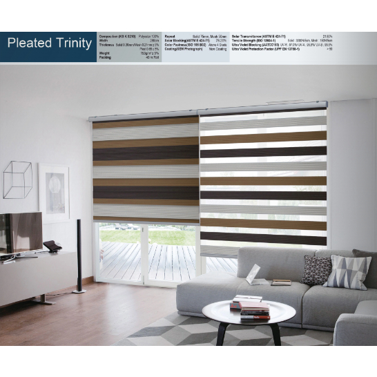 [BIG SIZES] PLEATED TRINITY Premium Korean Window Blinds | Shopee ...