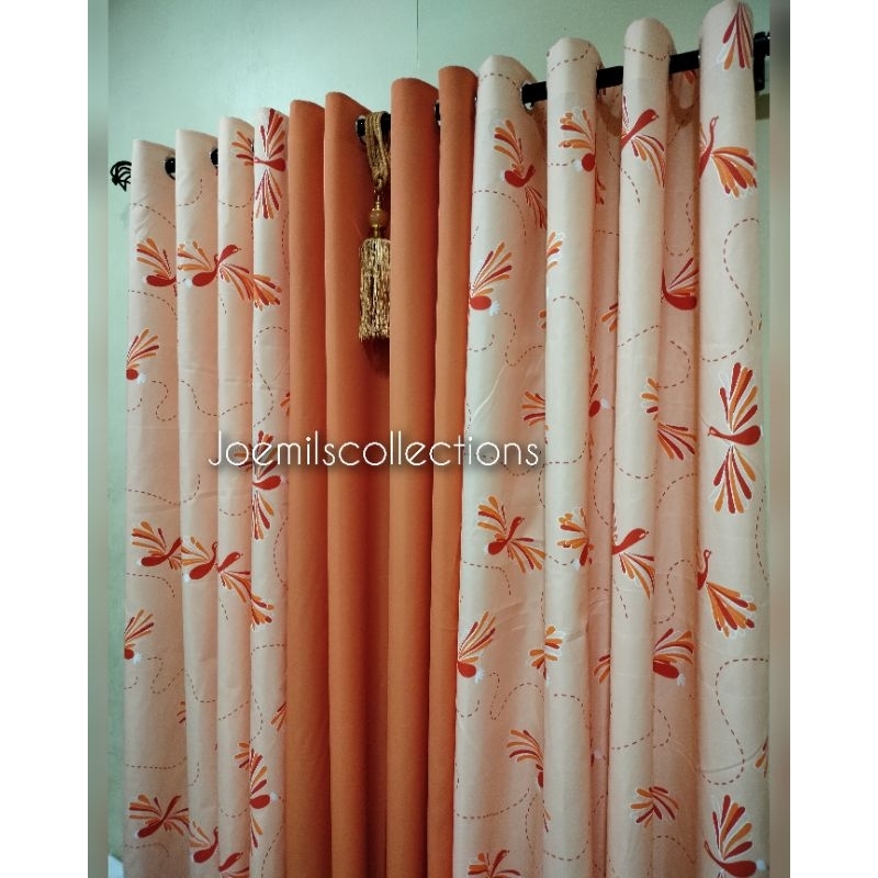 3n1 & per pc Ring curtain 5.6ft to 7ft pelican design | Shopee Philippines