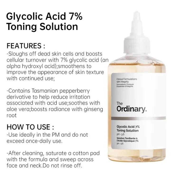 Brightening Serum Set The Ordinary Glycolic Acid 7% Toning Solution ...