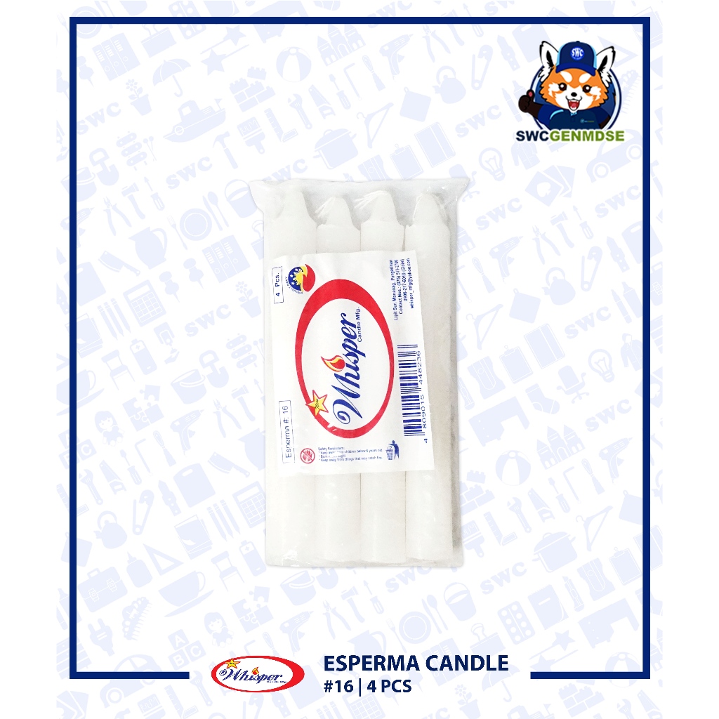 WHISPER Esperma Candle | White | Pillar Candle, Vigil Candle, 7 Days, 5 ...