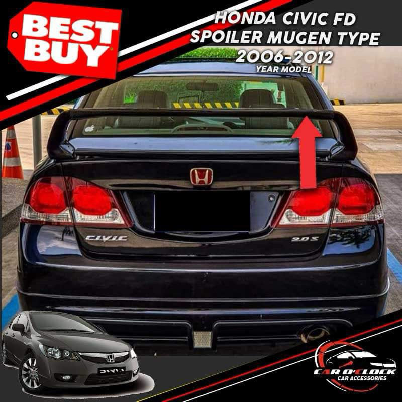 Honda Civic FD 2006-2012 Spoiler Mugen Type | Shopee Philippines