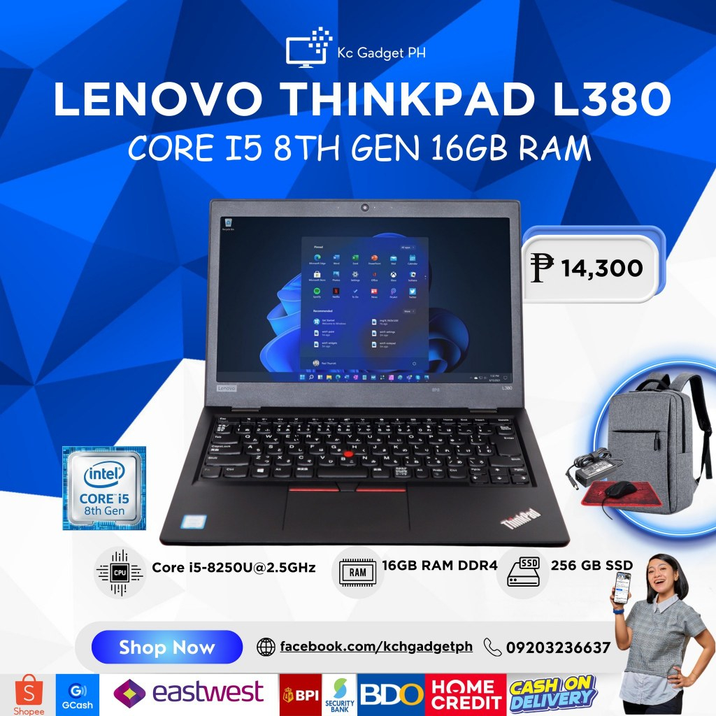 Lenovo Thinkpad L380 Core i5 8th gen 16GB RAM DDR4 | Shopee Philippines