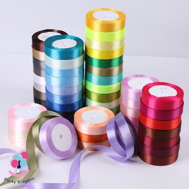 22M/Roll 25Yard Ribbon 2CM Width High Quality Satin Ribbon Flower Decor ...