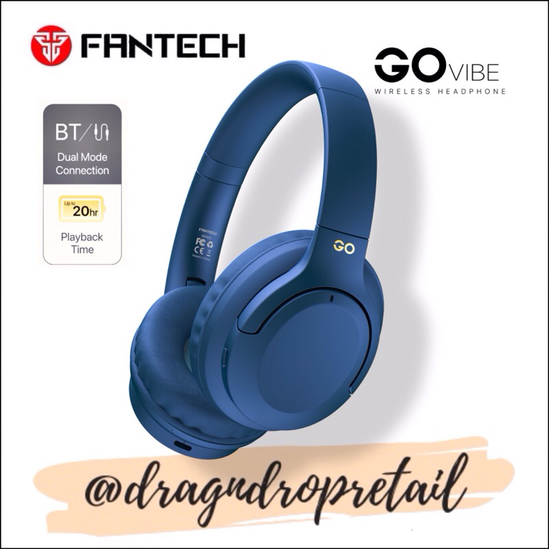 FANTECH GO VIBE WH05 Wireless Headphone Bluetooth/ Wired Dual Mode ...