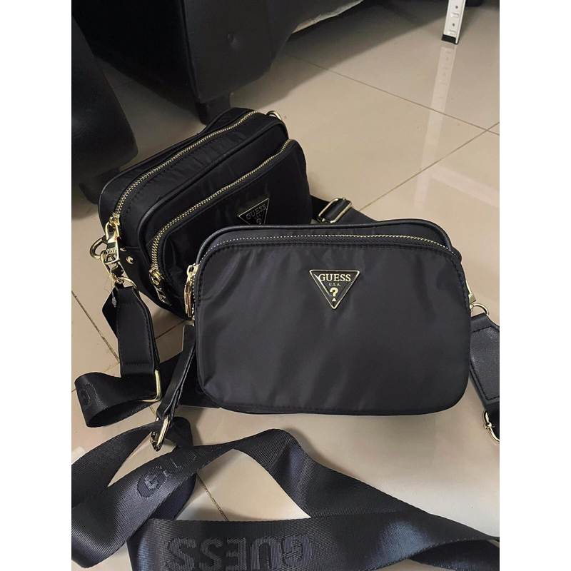 ROSEGEN CAMERA DOUBLE ZIPPER SLING BAG | Shopee Philippines