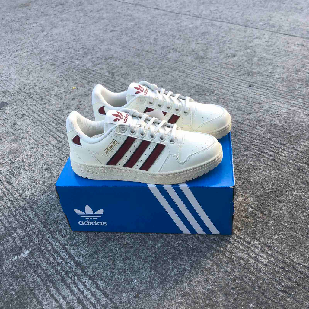ORIGINAL ADl NY 90 STRIPES OFF WHITE BURGUNDY MEN SNEAKERS | H04429 ...