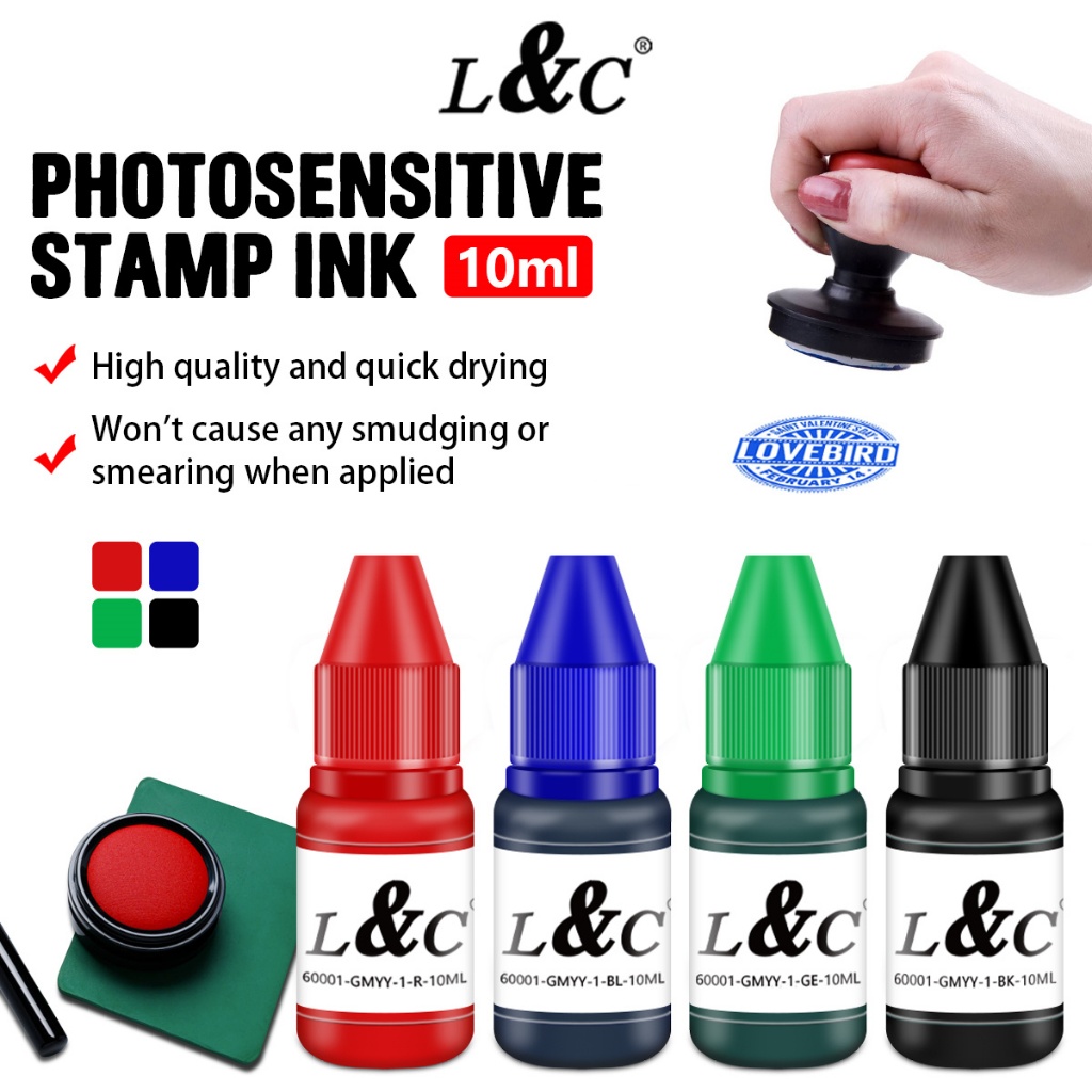 L&C 10m Oil Based Photosensitive Stamp Ink For Company Stamps & Self ...