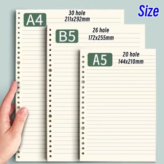 A5/B5/A4 Refill pages/ loose leaf Notebook binder Refill (60leaves) Line grid blank refill ...
