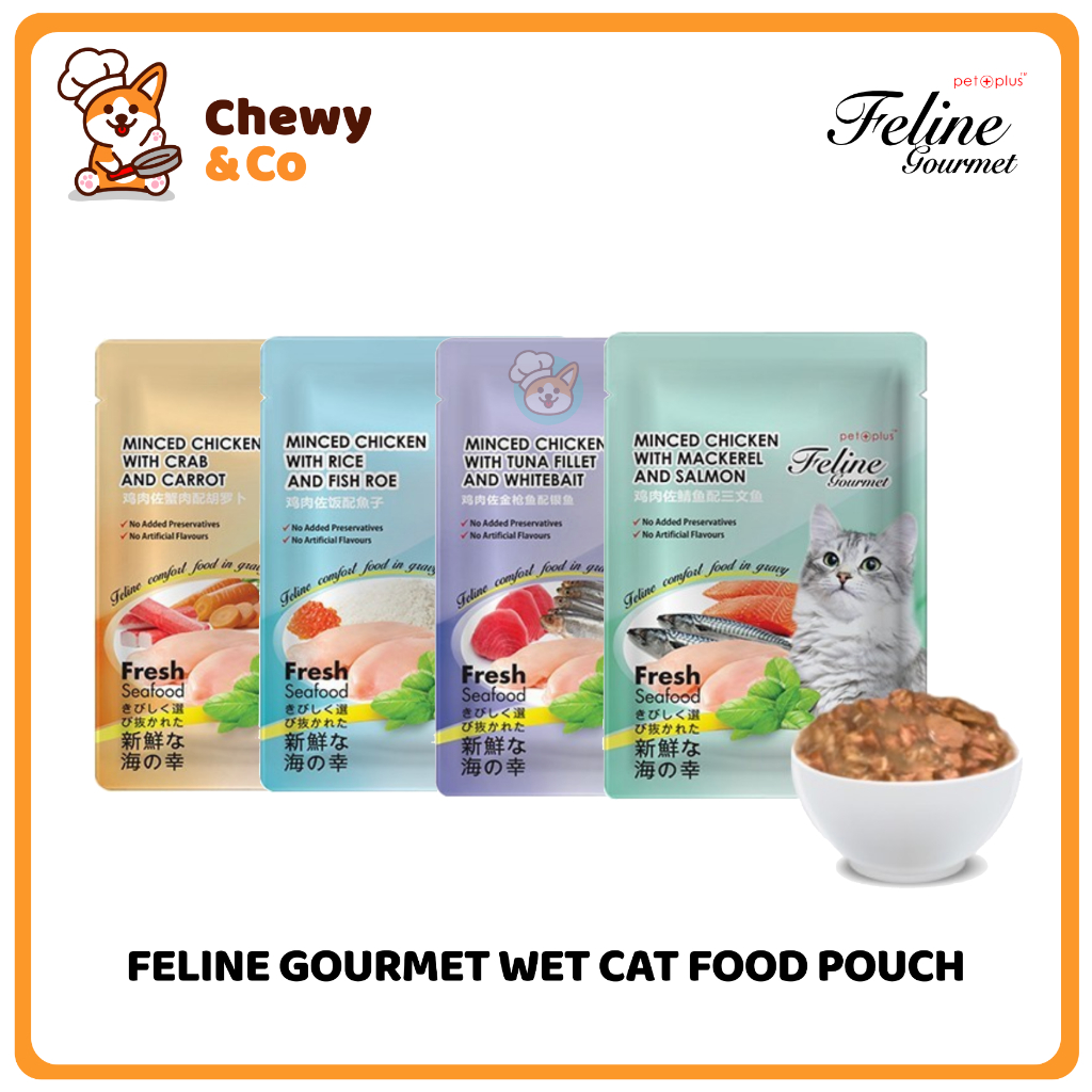 Feline Gourmet Wet Cat Food Pouch 80g | Shopee Philippines