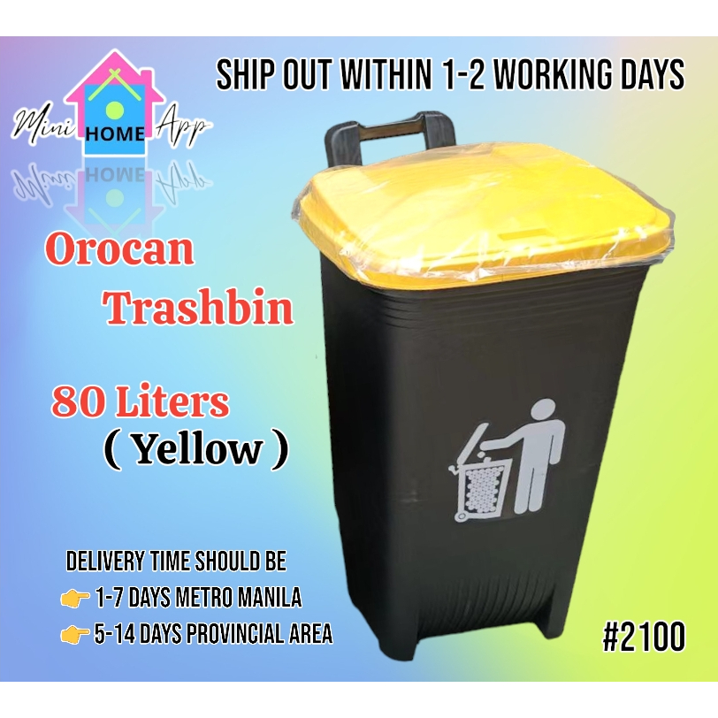 80L OROCAN Trash bin Trash Can with Wheels and lock basurahan (#2100 ... 80L OROCAN Trash bin Trash Can with Wheels and lock basurahan (#2100 ...