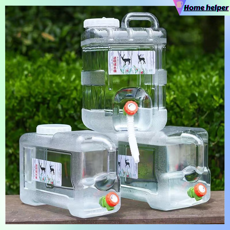 5L/10L/15L Portable Food-Grade Water Container with Faucet for Camping Picnic Driving | Shopee ...
