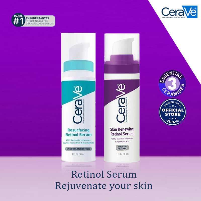 Cerave Anti Aging Serum Resurfacing Retinol Serum & Skin Renewing ... Cerave Anti Aging Serum Resurfacing Retinol Serum & Skin Renewing ...