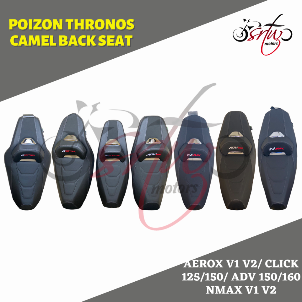 SRTW Poizon Thronos Camel Back Seat AEROX V1 V2/ CLICK125/150/ ADV 150 ...