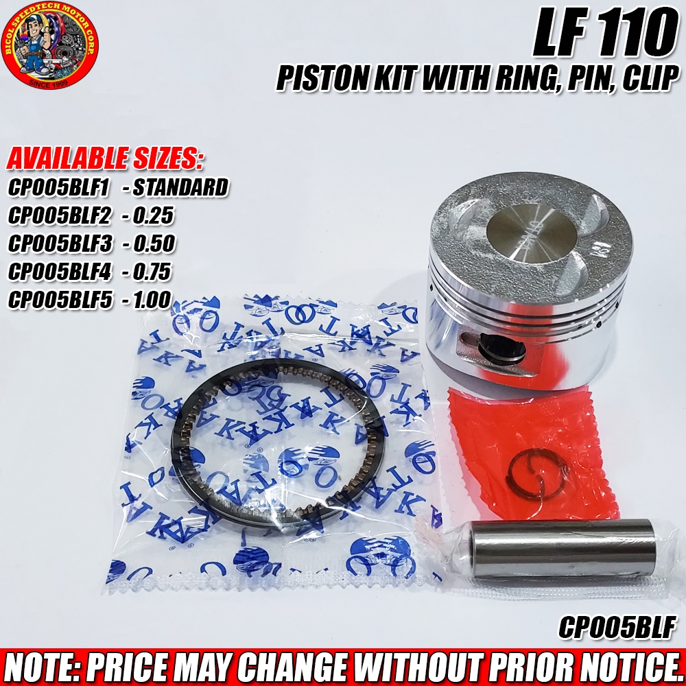 LF 110 PISTON KIT WITH RING, PIN, CLIP (CP005BLF) | Shopee Philippines