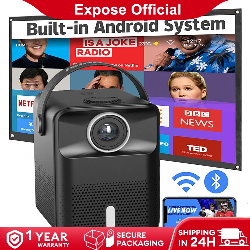 Expose 4K Mini Projector supports ios/Android/Bluetooth wireless/HDMI ...