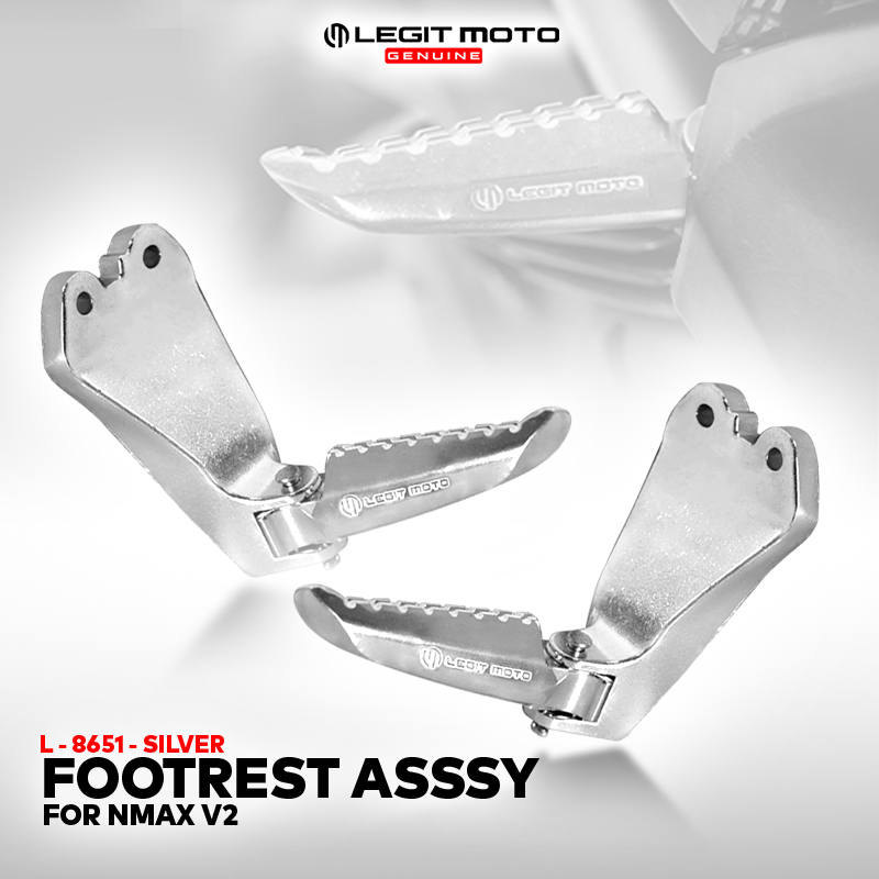 LEGITMOTO YAMAHA NMAX V2 ALLOY REAR FOOTREST ASSY FOOTPEG WITH BRACKET ...