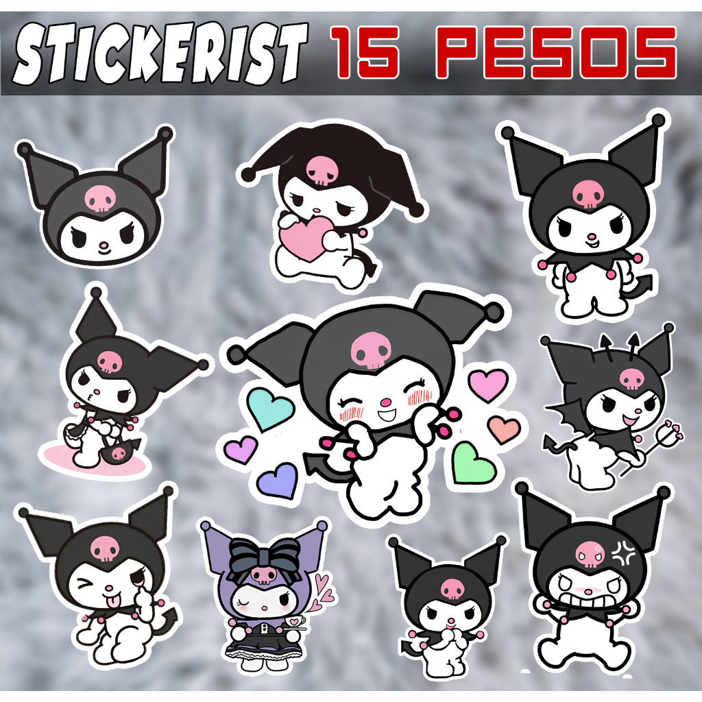 kuromi 3D Vinyl Stickers Waterproof Stickers laptop motorcycle mobile ...